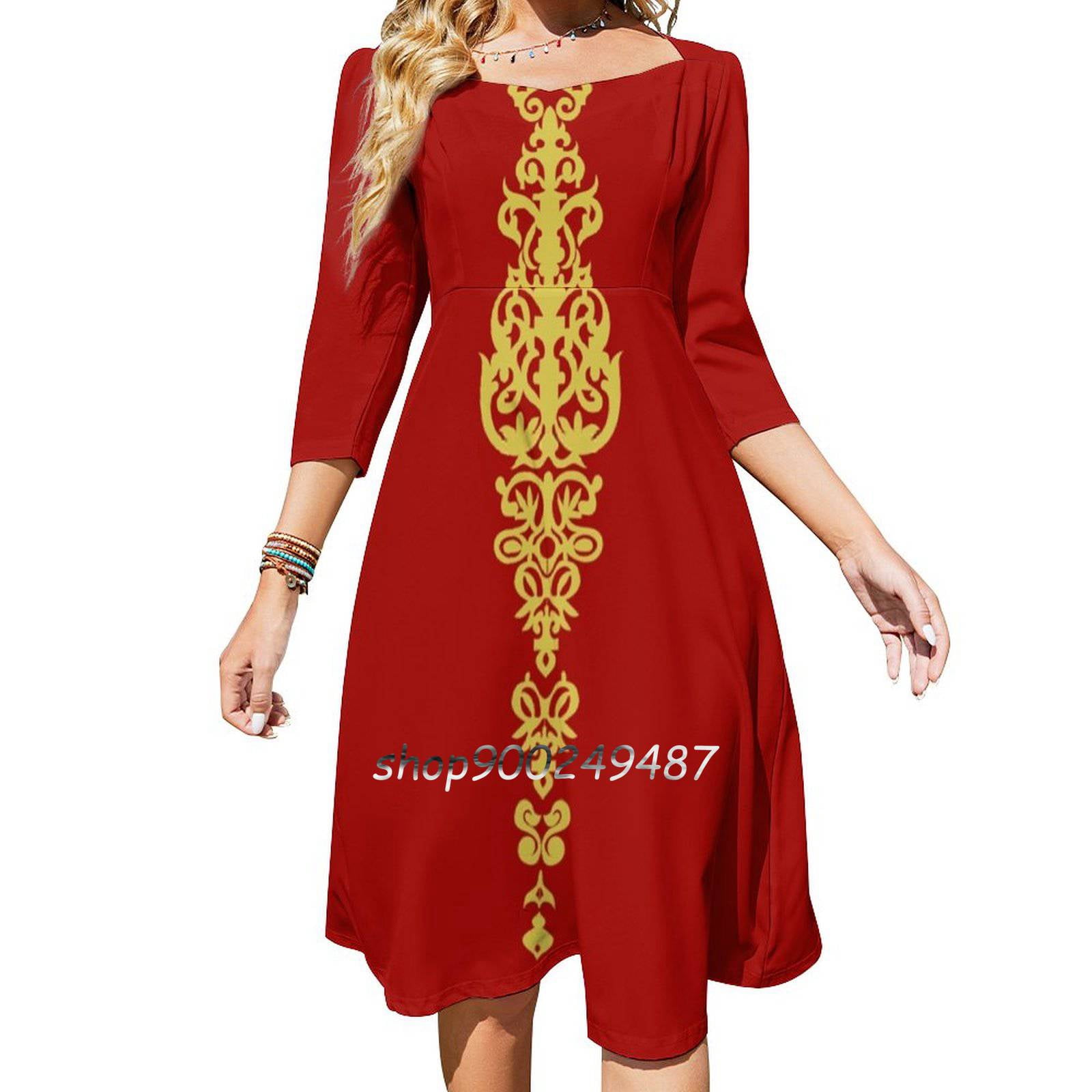 Sailor Stripes With Anchor Sweetheart Knot Flared Dress Fashion Design ...