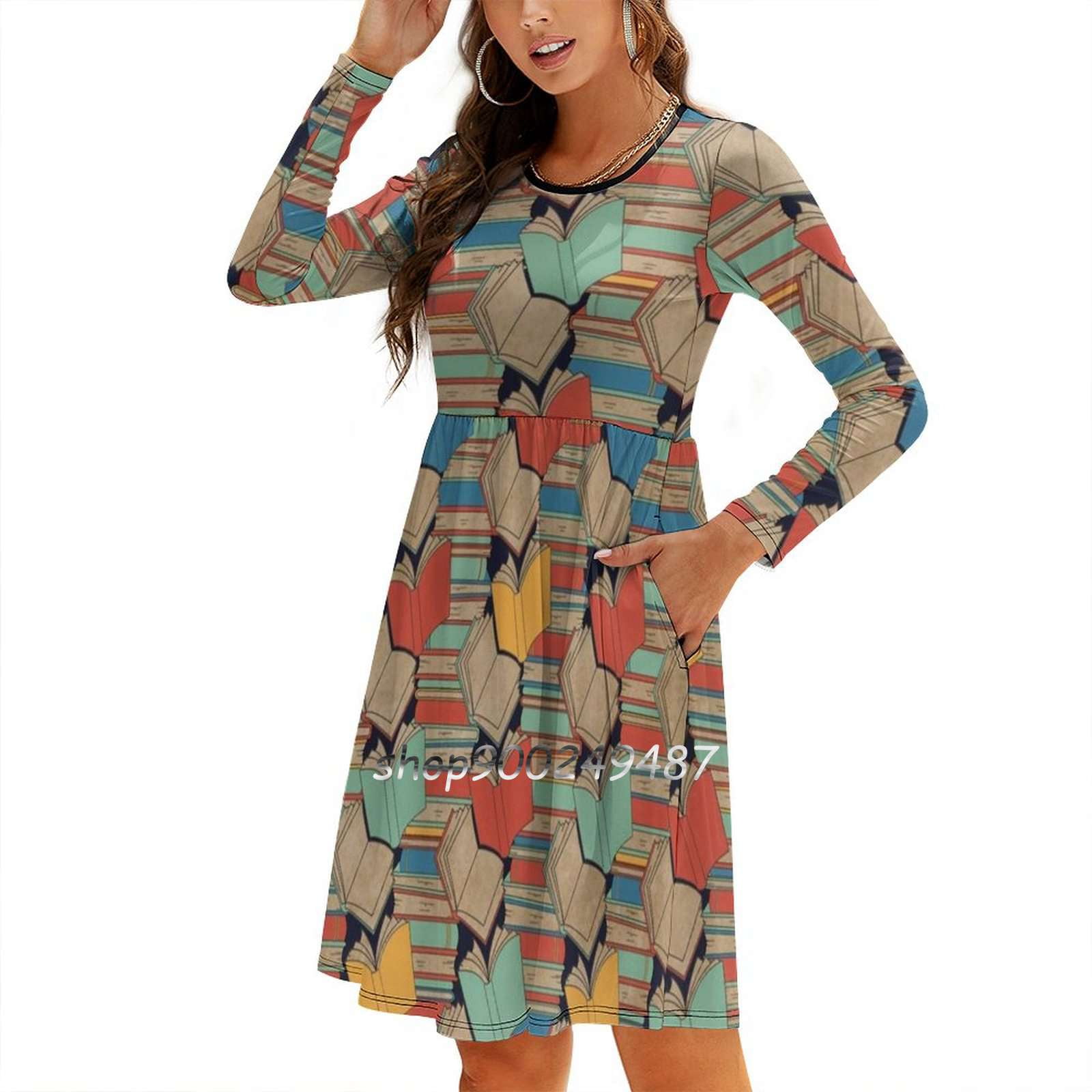 Sailor Stripes With Anchor Sweetheart Knot Flared Dress Fashion Design ...