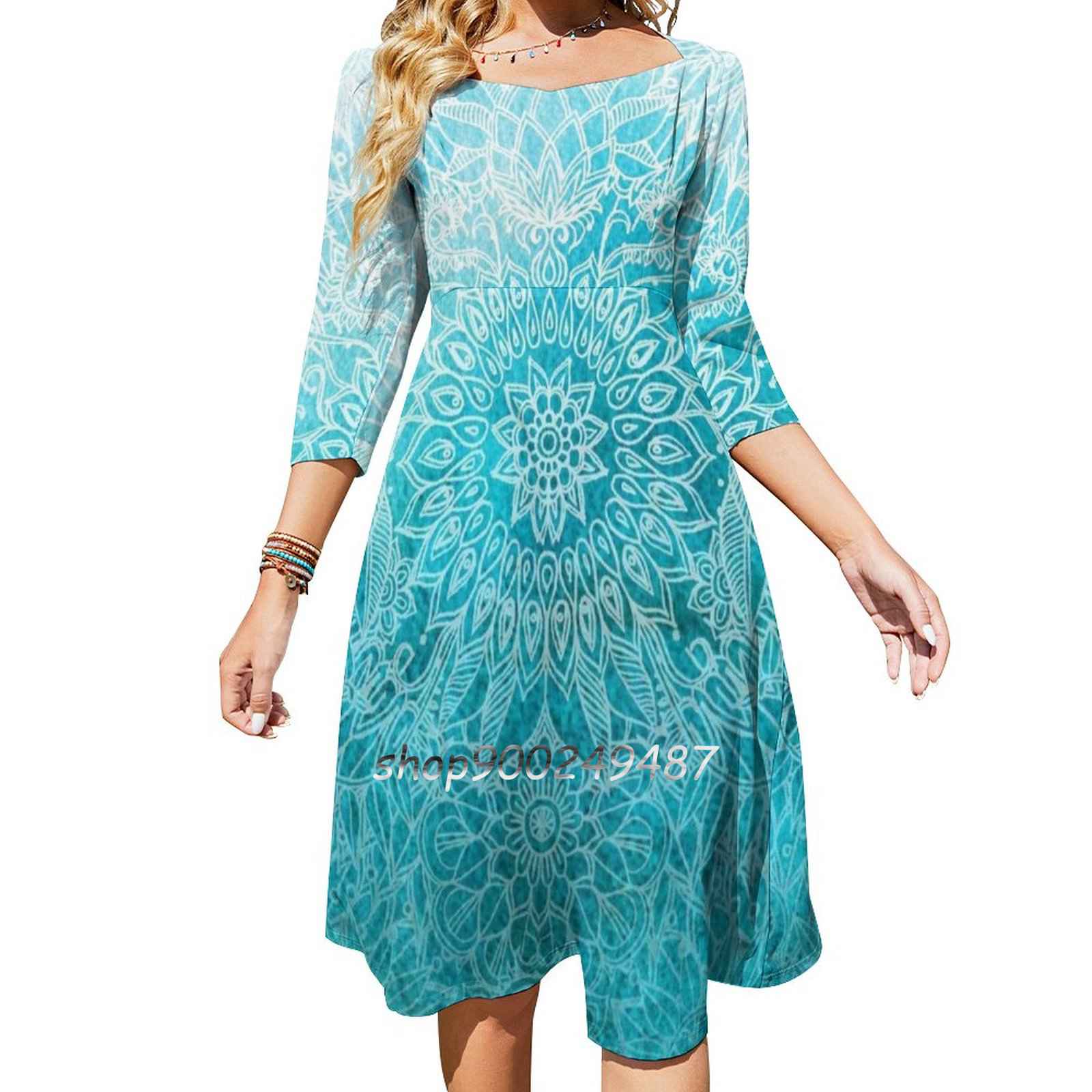 Sailor Stripes With Anchor Sweetheart Knot Flared Dress Fashion Design ...