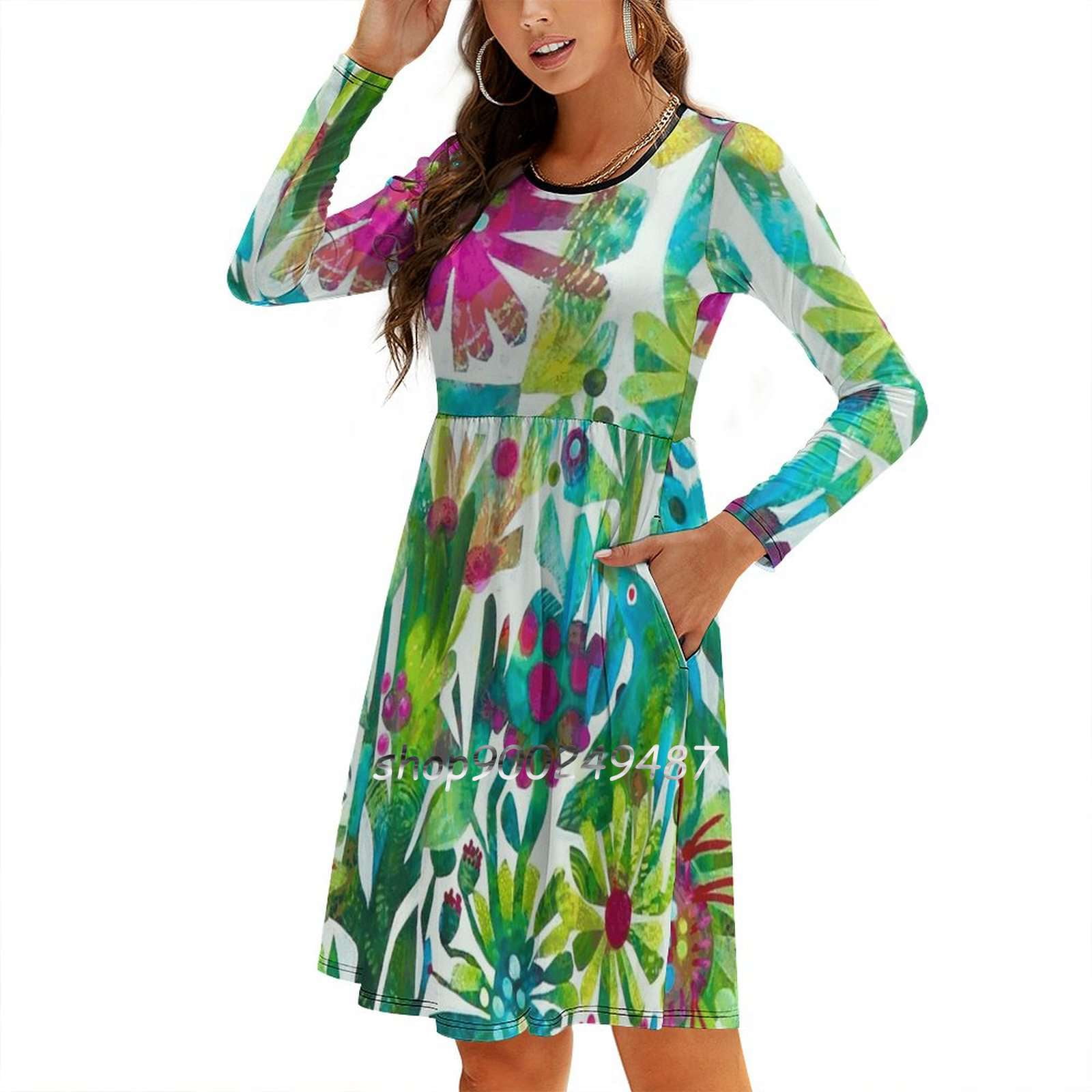 Sailor Stripes With Anchor Sweetheart Knot Flared Dress Fashion Design ...