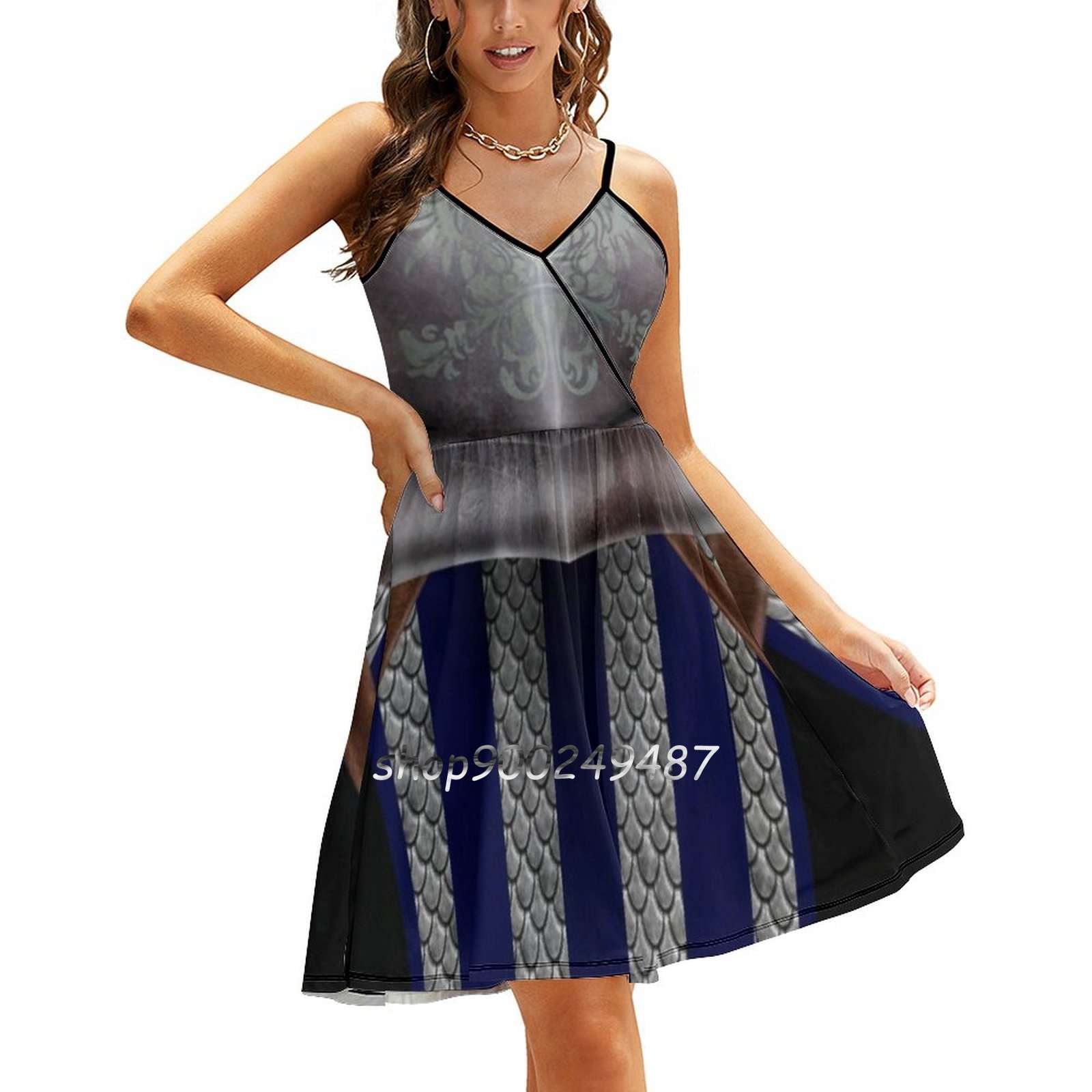 Sailor Stripes With Anchor Sweetheart Knot Flared Dress Fashion Design ...