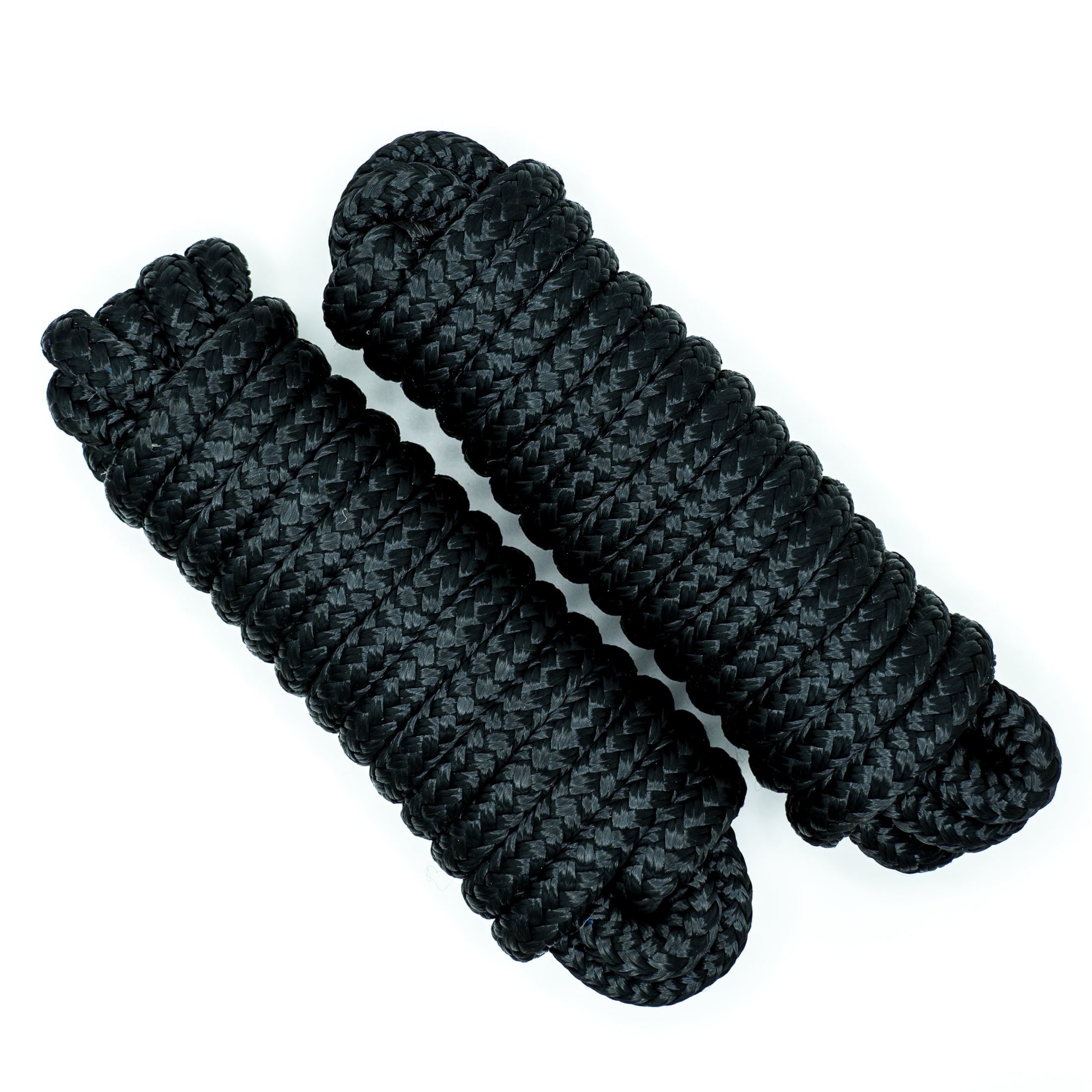 "Sailors Locker Black 1/2"" x 15' Double-Braid Dock Lines, 2-Pack ...