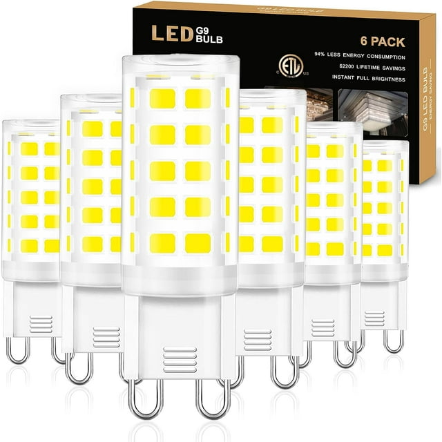 Sailstar G9 Led Light Bulbs, 6-Pack, 4W, 6000K, Non-dimmable, 360°Beam, 350LM - Walmart.com