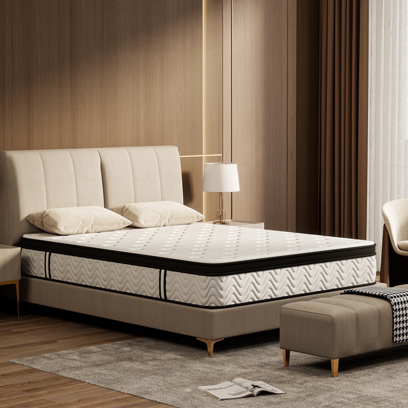 Sailvan Full Size Mattress, 12 Inch Hybrid Mattress in a Box, Memory ...