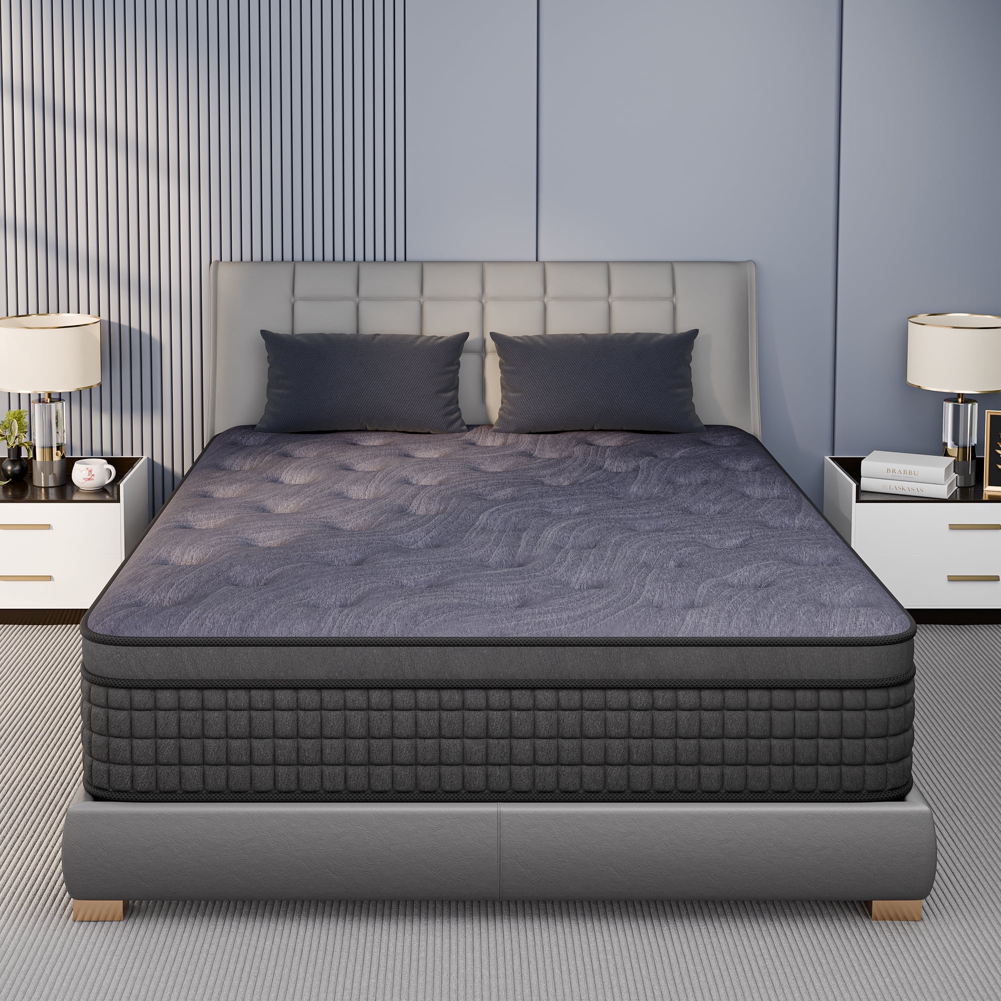 Sailvan King Size Mattress, King Mattress in a Box, 12 Inch Hybrid ...