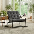 Sailvan Outdoor Rocking Chair with Thick Cushion,Adjustable Metal Patio ...
