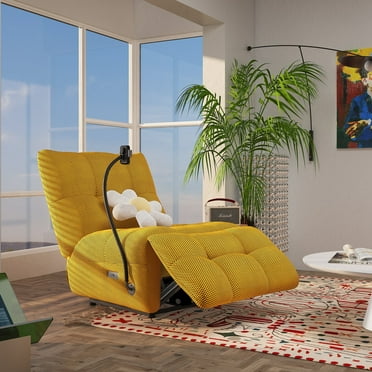 CHITA Fabric Rocking Reclining Chair, Electric Power Glider Swivel For ...