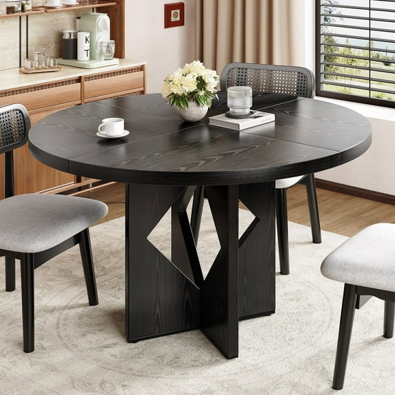Sailvan Round Dining Table for 4, Wooden Round Kitchen Table, 47" Wide ...