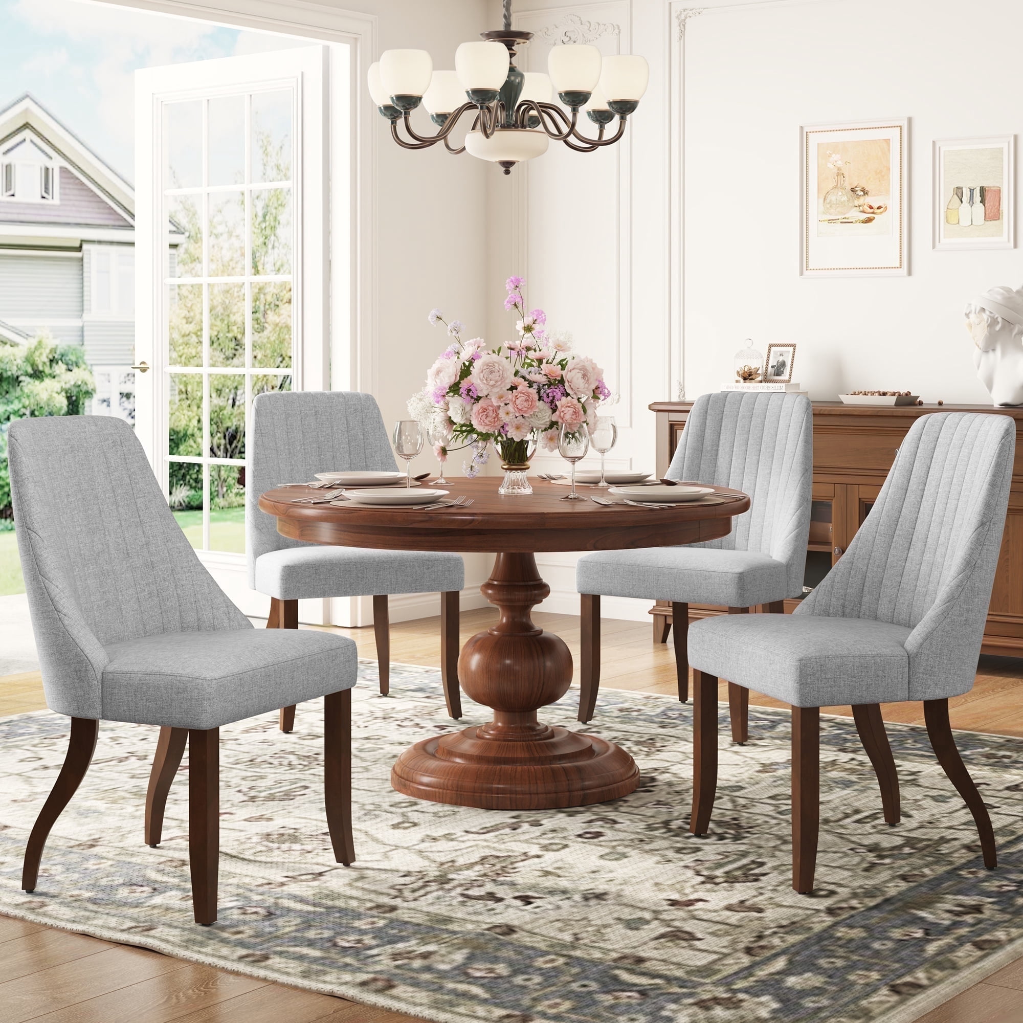Sailvan Dining Chairs Set of 4 Upholstered,Mid Century Modern ...