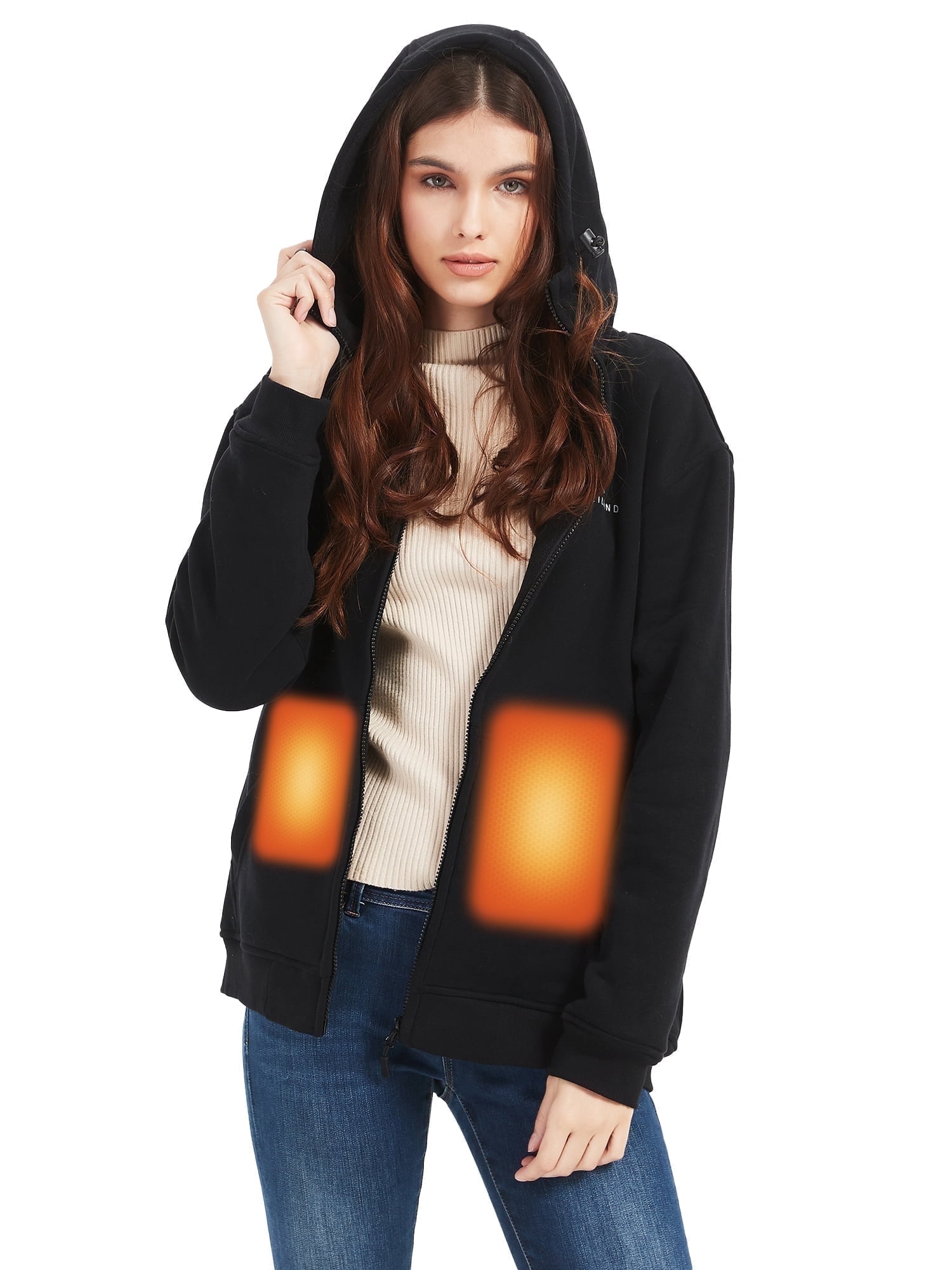 Sailwind Women's Heated Hoodie with Battery Pack 10000mAh,3 Heating ...