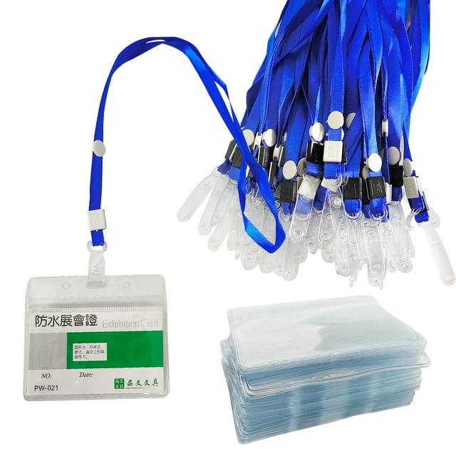 Saim 100*85mm with ID 50 Pack of Premium Name Tag Badge Holders with ...