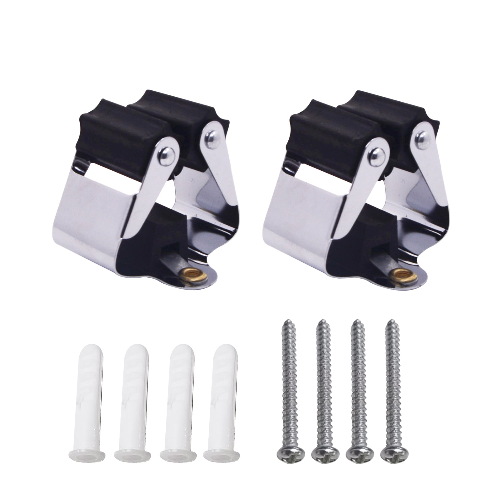Saim 2 Pcs Broom Hanger Wall Mount Mop and Broom Holder, Heavy Duty ...