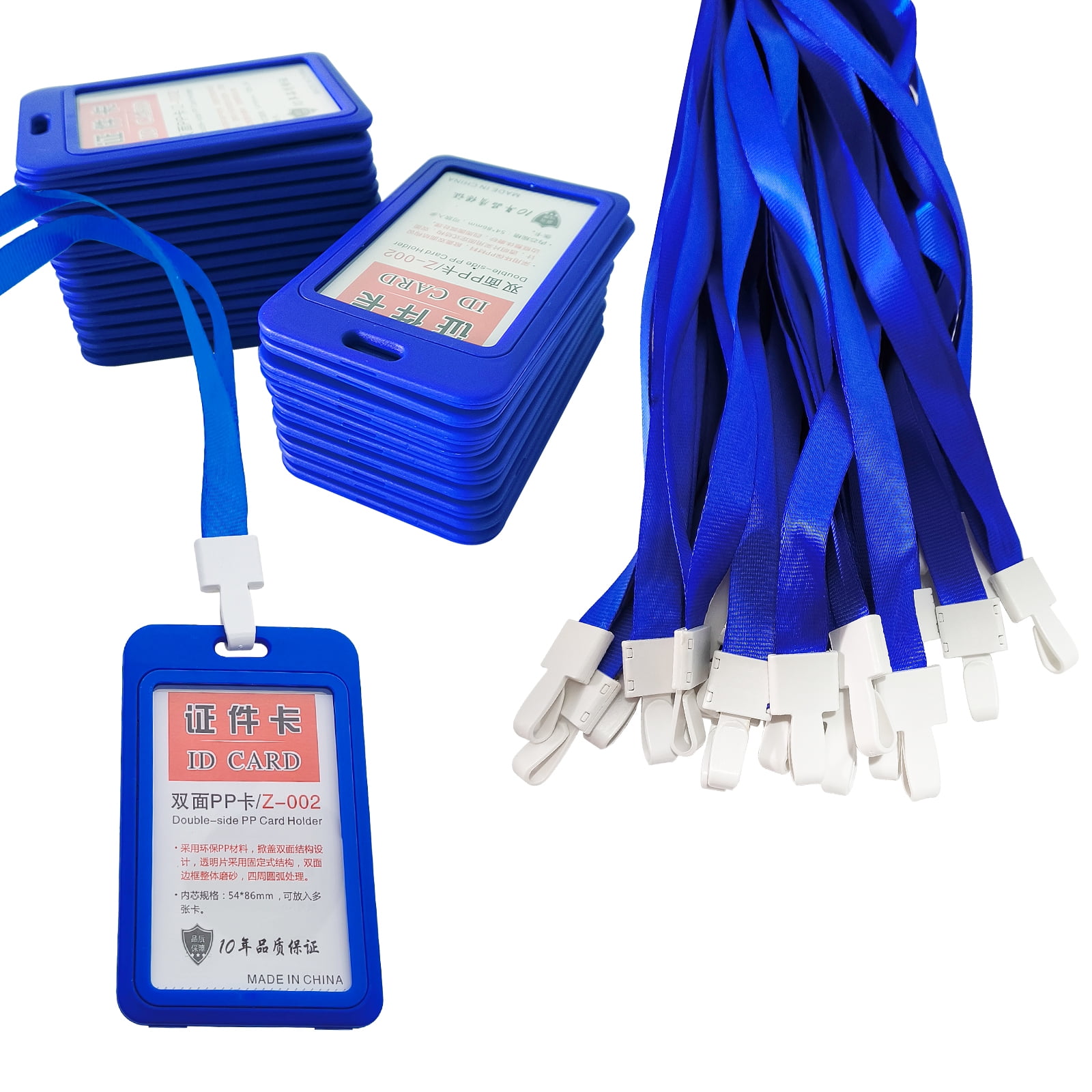 Saim 25 Pack Plastic Horizontal Name Tag Badge Holders, 11*6.9CM Clear ...