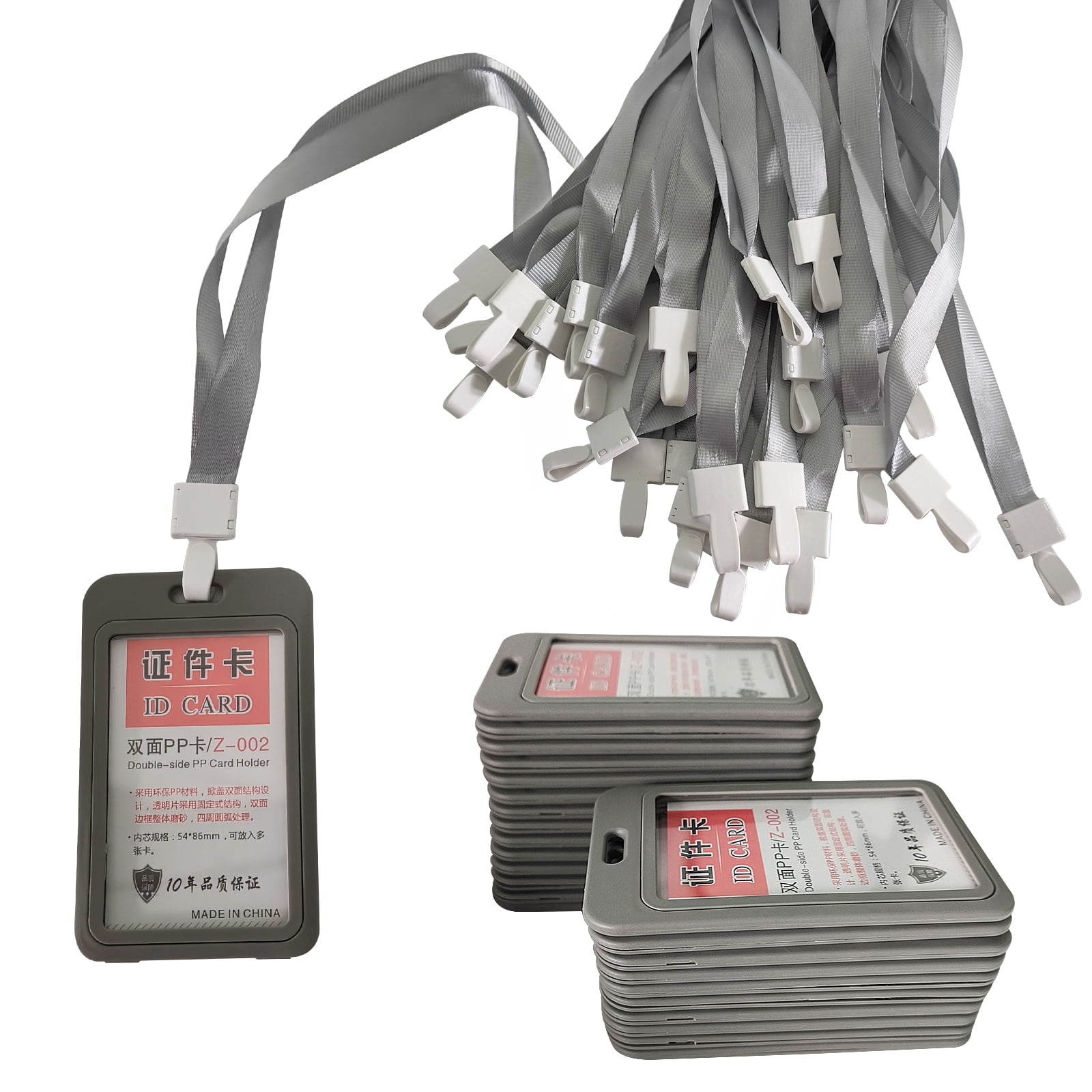 Saim 25 Pack Plastic Horizontal Name Tag Badge Holders, 11*6.9CM Clear ...