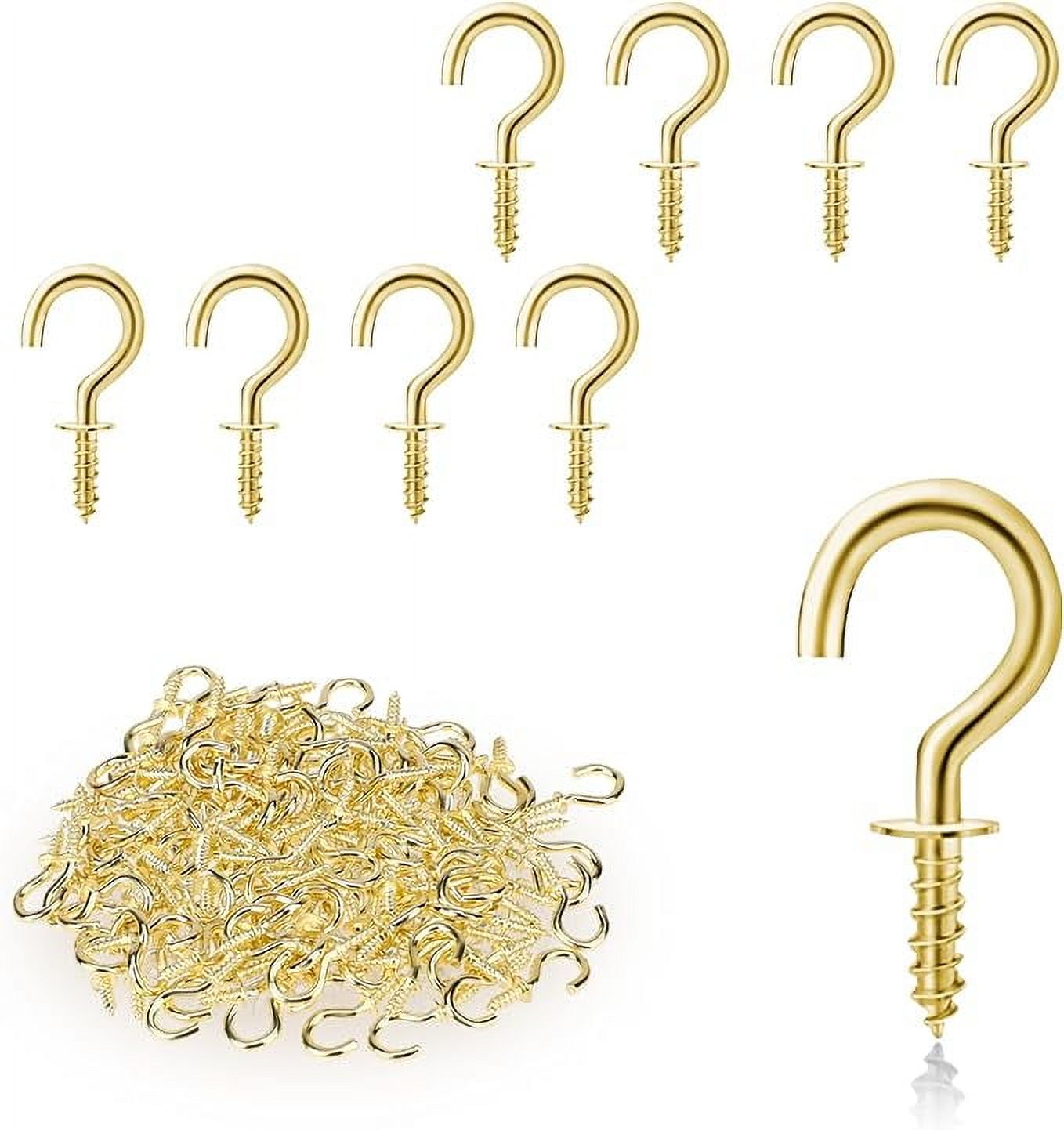 Saim Ceiling Hooks 55mm， Golden Metal Screw for Home Office Cup 25 Pcs ...