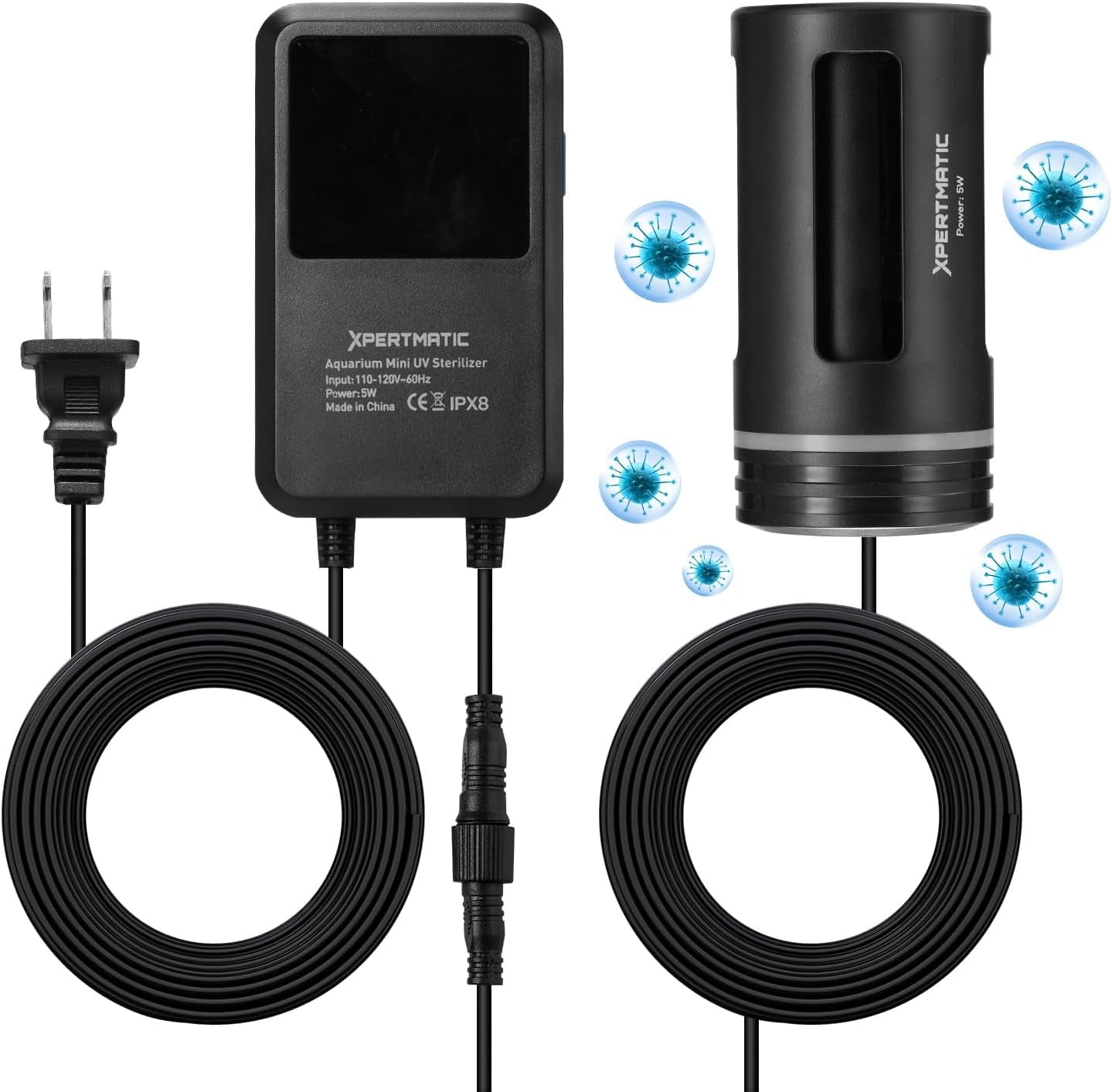 SainSmart Aquarium Clean Light, 5W Mini Submersible Sanitizer Light ...