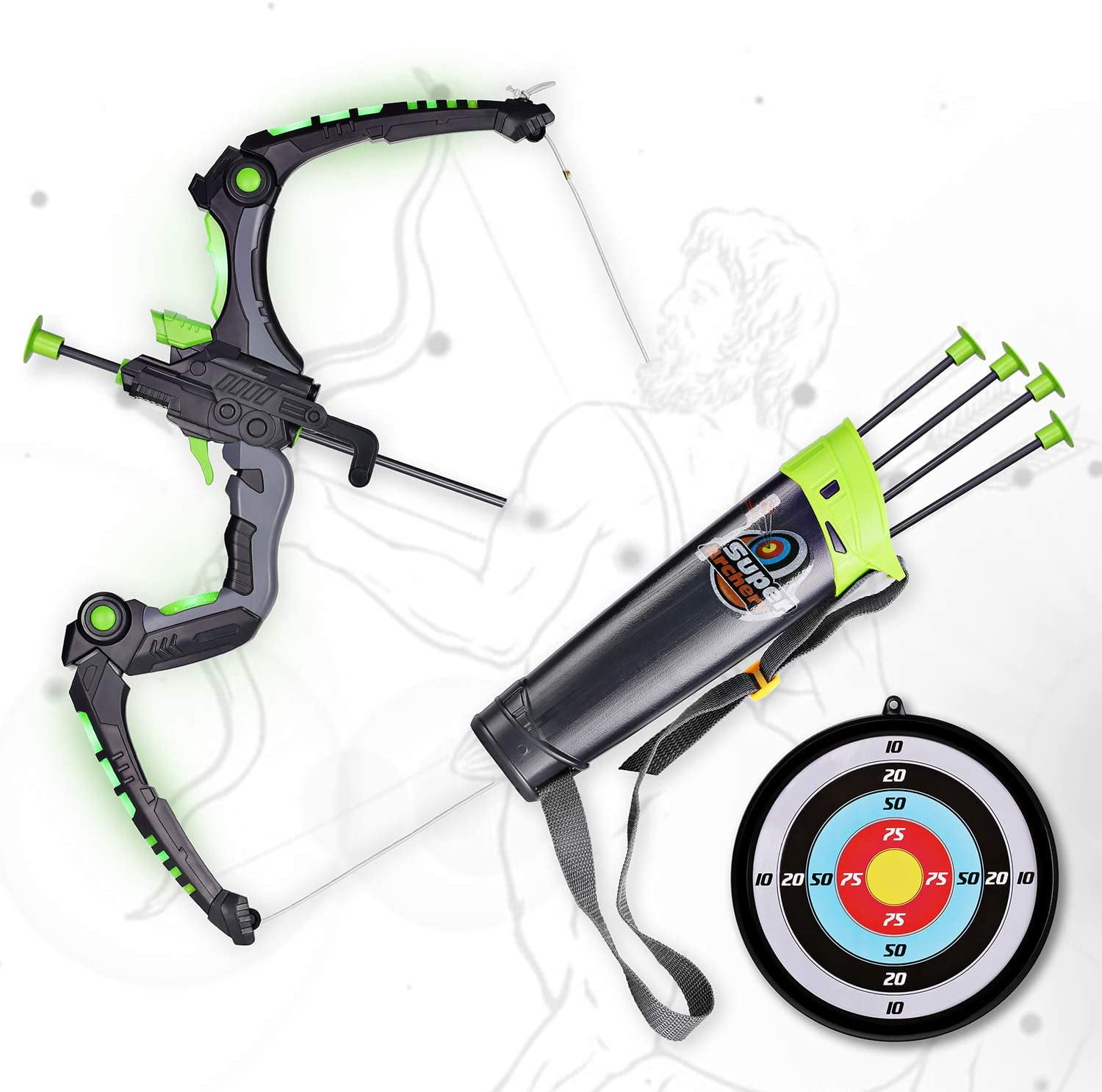 SainSmart Jr. Children's Light Up Archery Set with Suction Cup Arrows ...