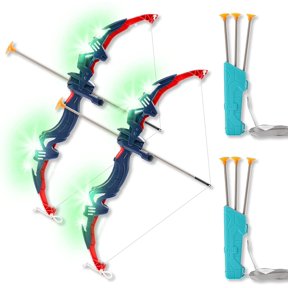 WonderStone Kids Archery Set, LED Bow and Arrow, 20 Suction Cup Arrows ...