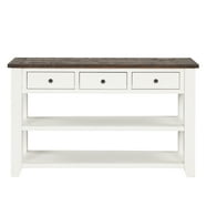 Kinbor Entryway Console Table, 60 Inch Sofa Table w/4 Drawers & Shelf ...