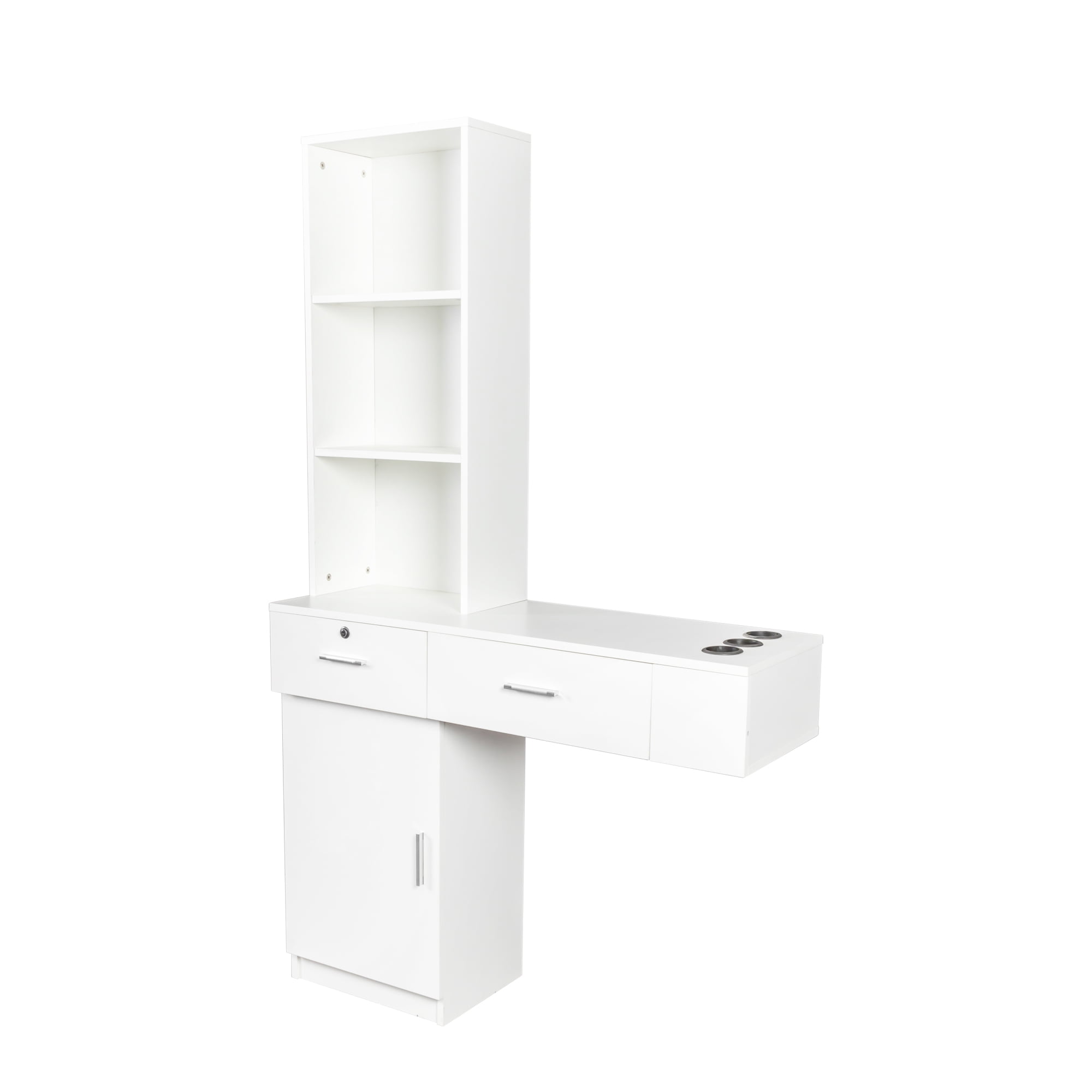 SainSpeed Modern Simple Hair Desk With 2 Drawers, Cabinet, Makeup ...