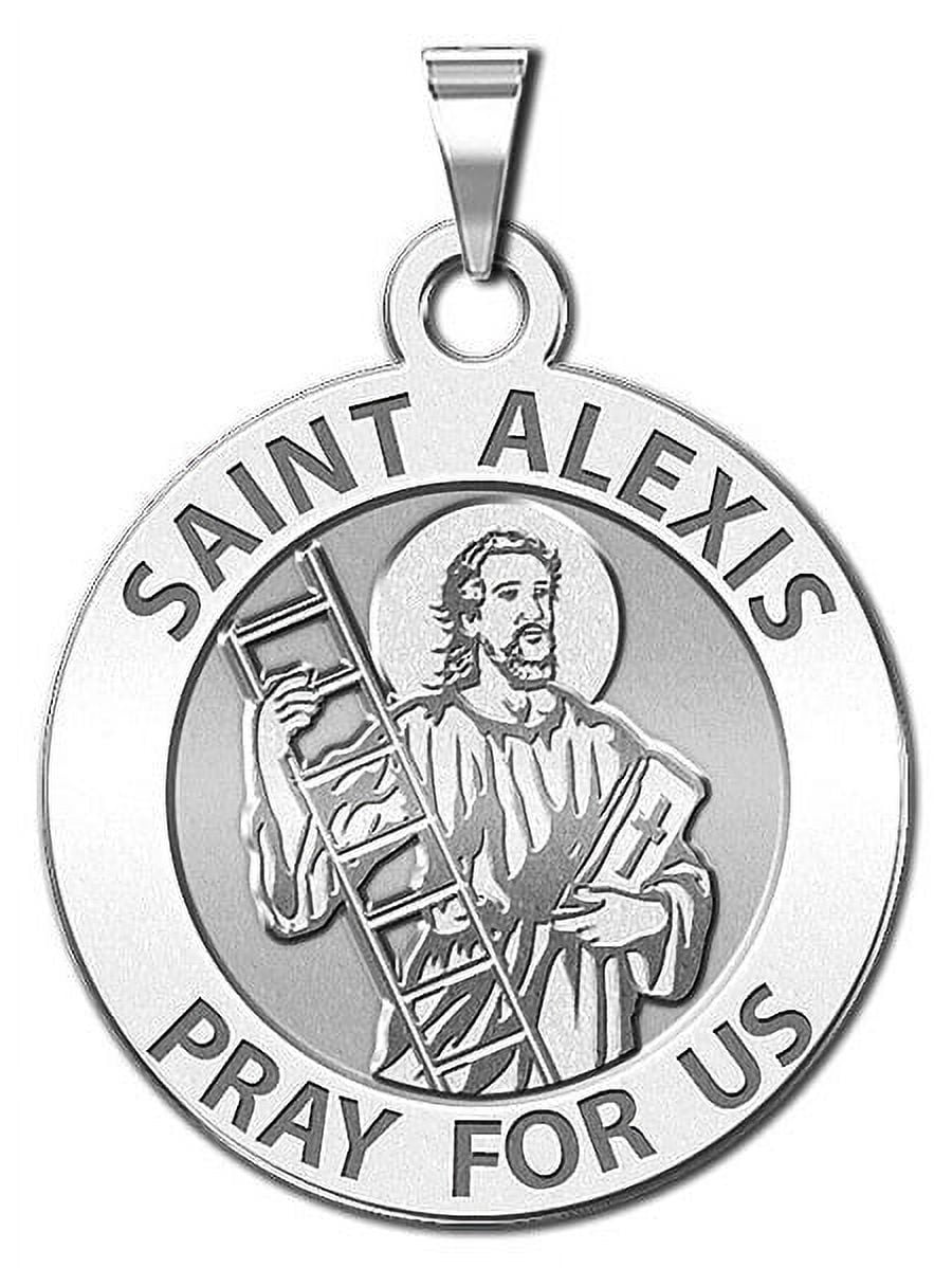 Saint Alexis Round Religious Medal - 3/4 Inch Size of a Nickel ...