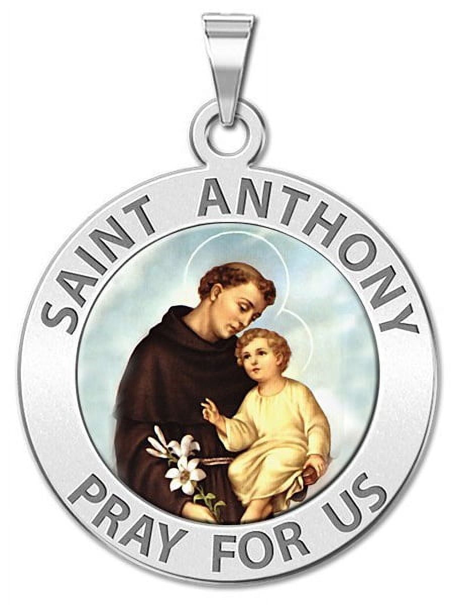 Saint Anthony Religious Medal Color - 3/4 inch Size of a Nickel ...