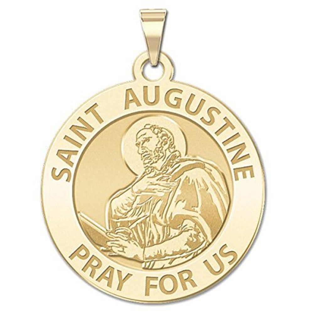 Saint Augustine of Hippo Religious Medal - 2/3 Inch Size of Dime, Solid ...