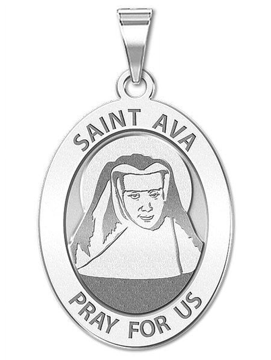 PicturesOnGold.com Saint Ava Religious Medal Female Adult - Oval - 1/2 ...