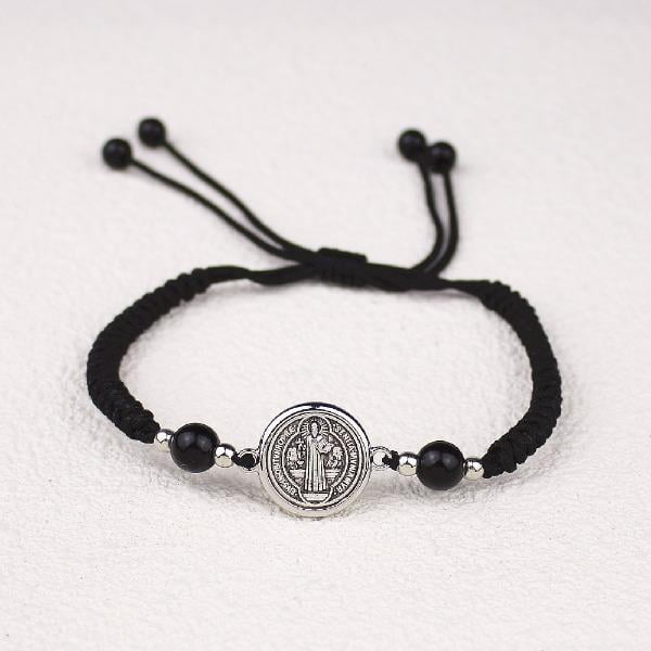 Saint Benedict String Protection Bracelet - Bible Verse Bracelet with ...