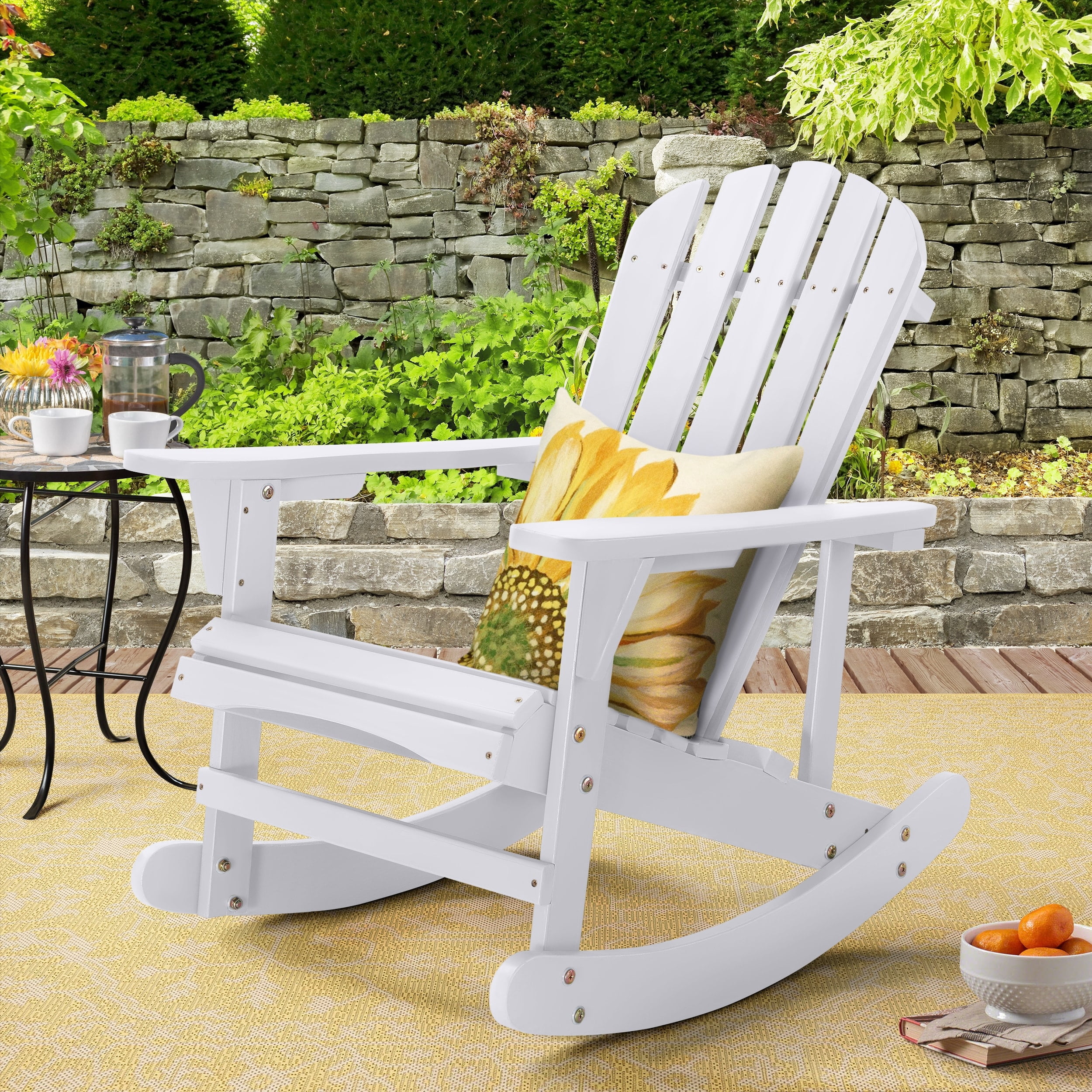 Saint Birch Adirondack Wooden Rocking Chair - Walmart.com