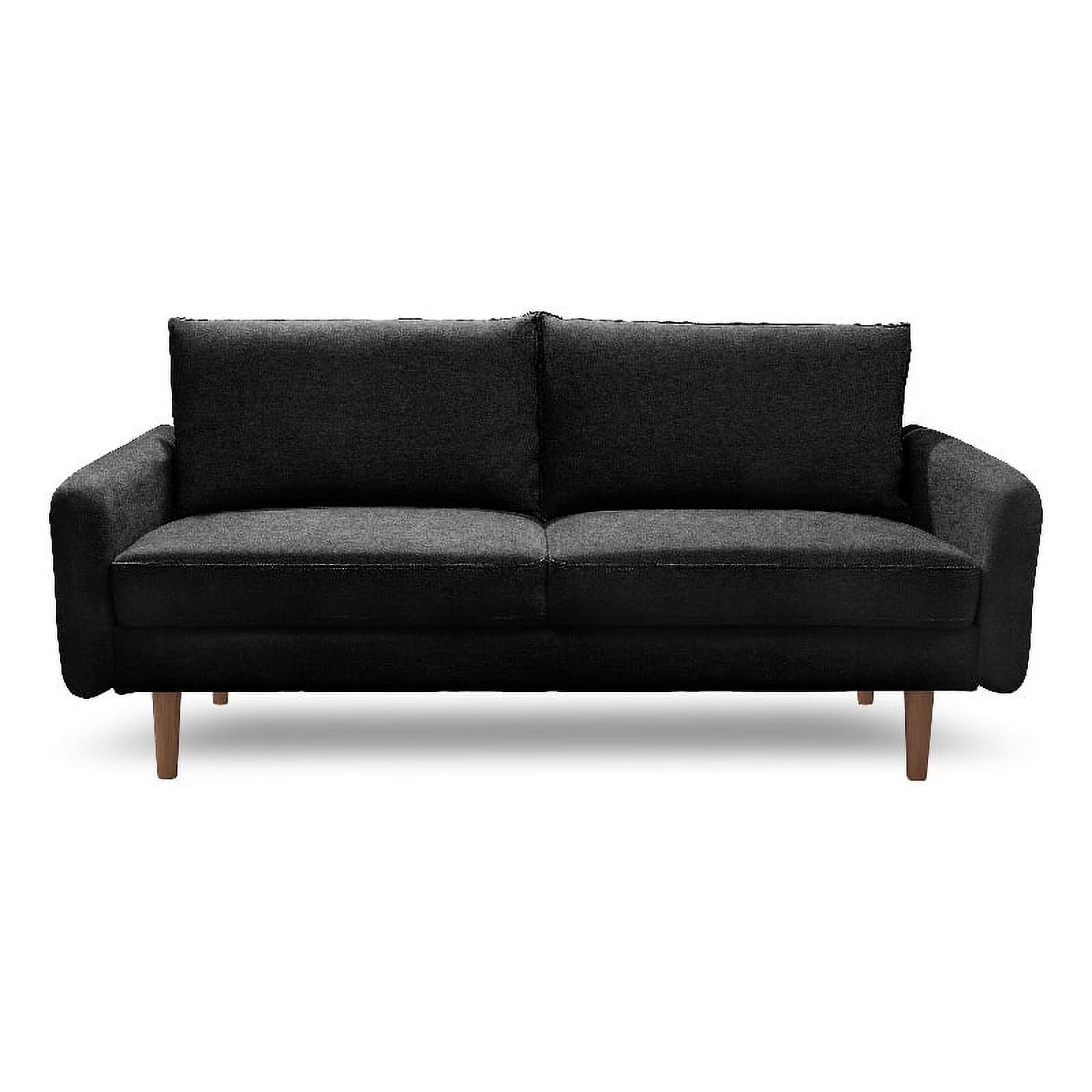 Saint Birch Bracho Upholstery Sofa with Solid Wood Legs - Charcoal ...