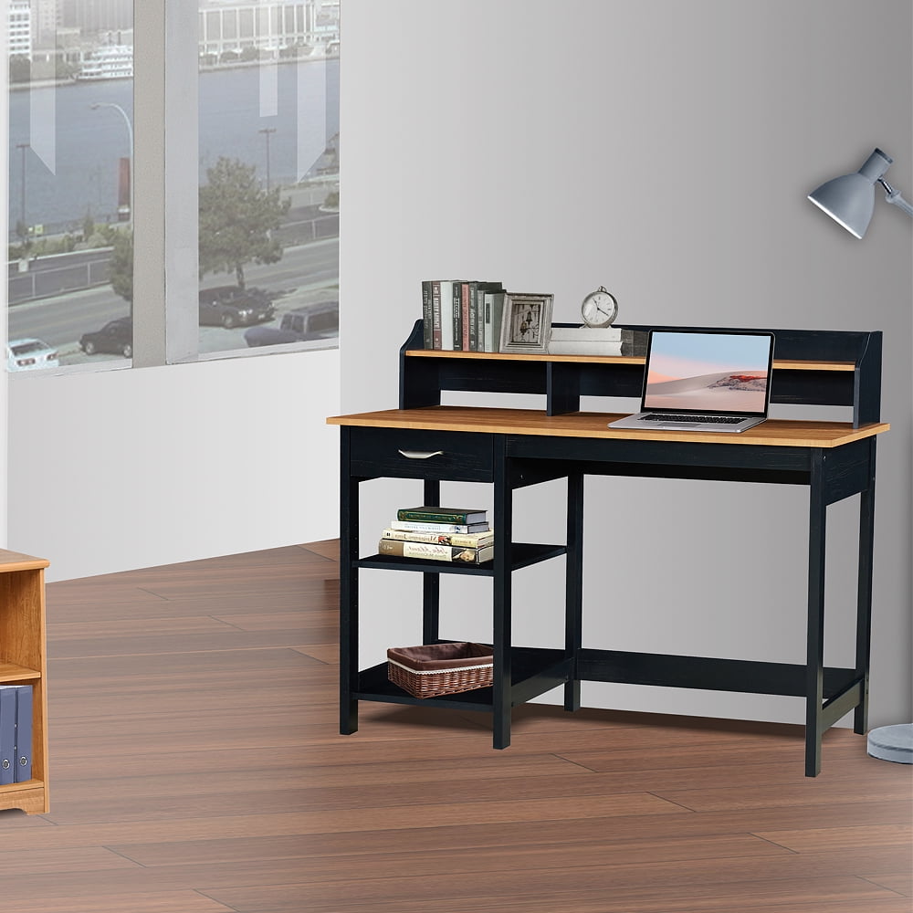Saint Birch Finley Wood Black Writing Desk - Walmart.com
