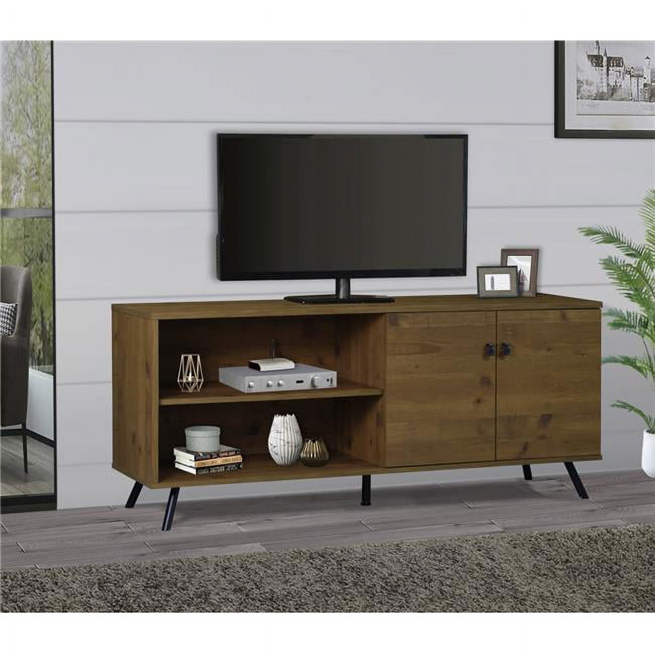 Saint Birch Fritz Wood Frame TV Stand Old Pine Finish - Walmart.com