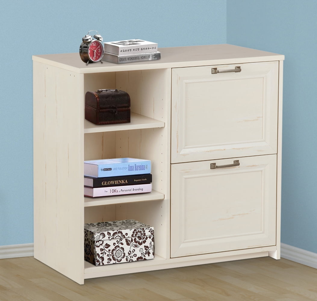 Antique White File Cabinet