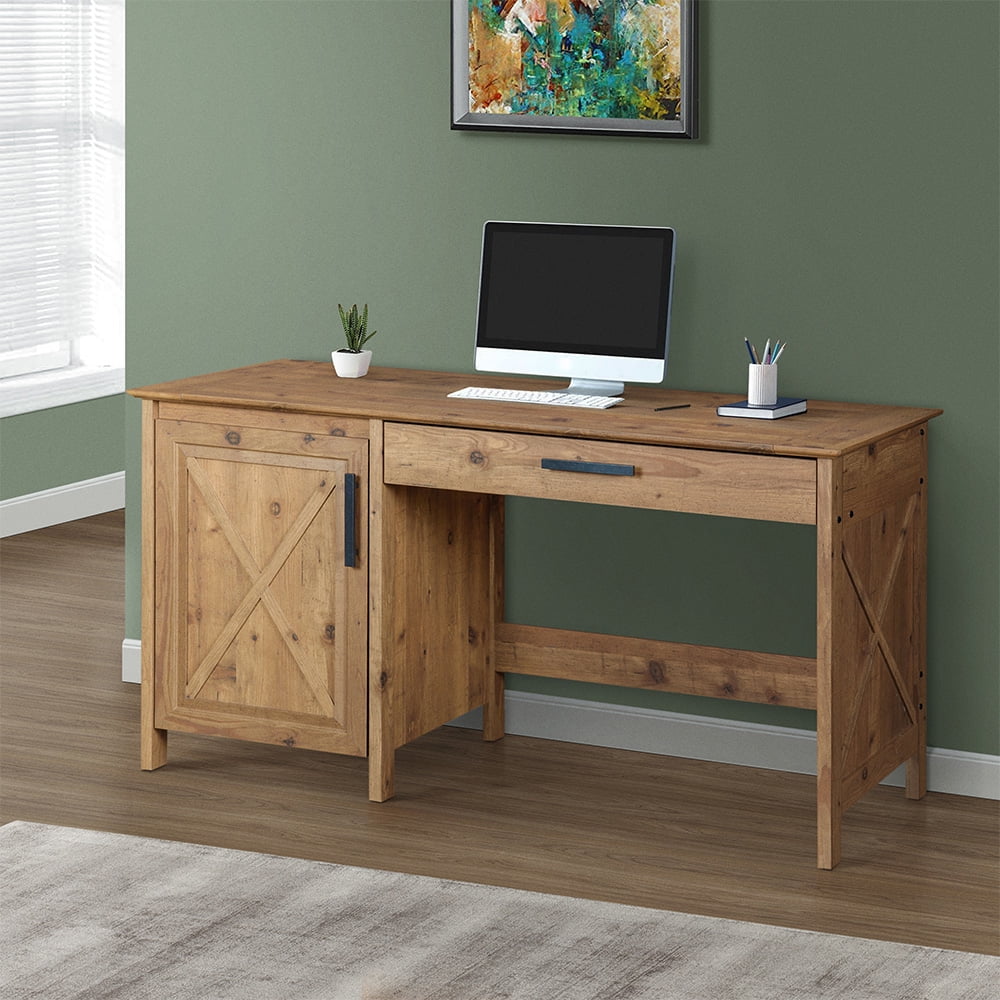 Saint Birch Houston Wood Brown Writing Desk - Walmart.com