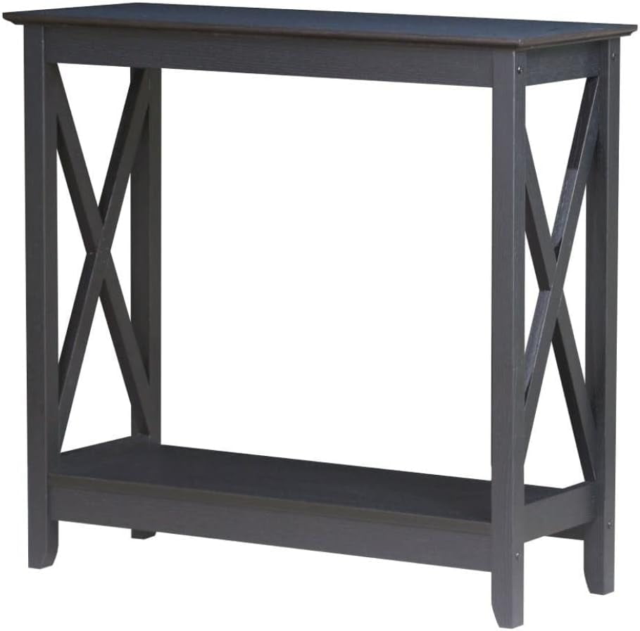 Saint Birch Lambert Modern Farmhouse Black Oak Console Table - Walmart.com