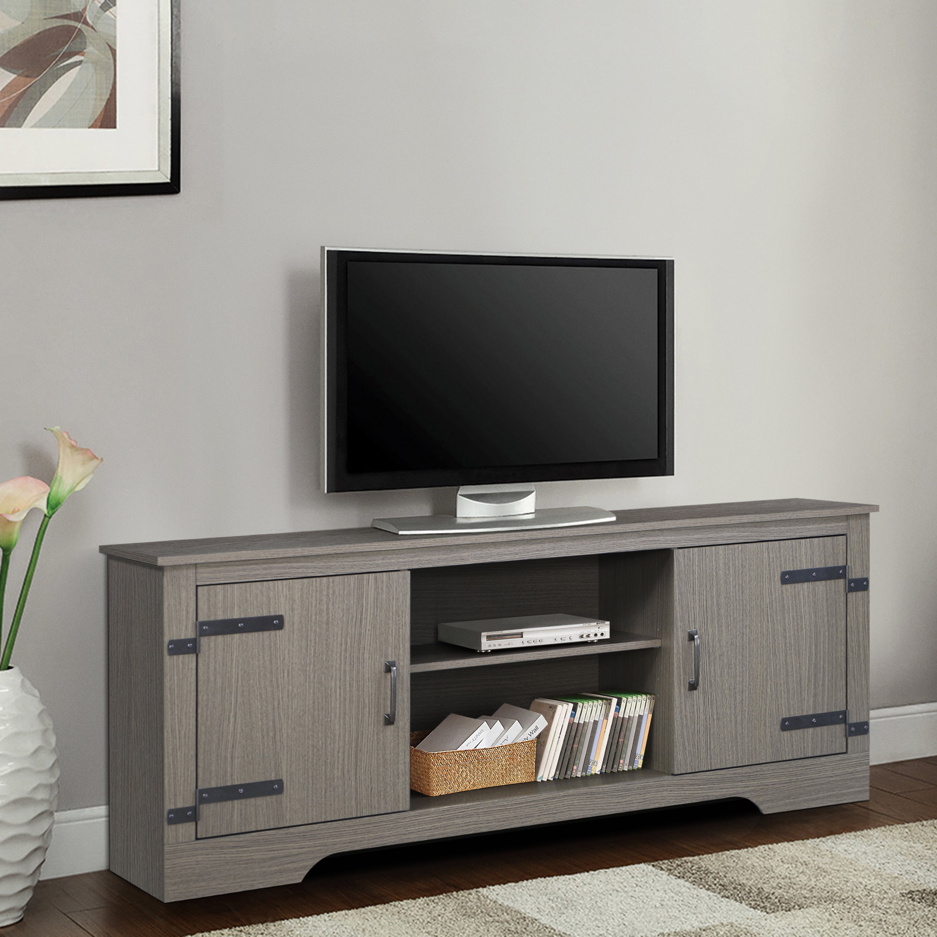 Saint Birch Walunt Wood Grain TV Stand - Walmart.com