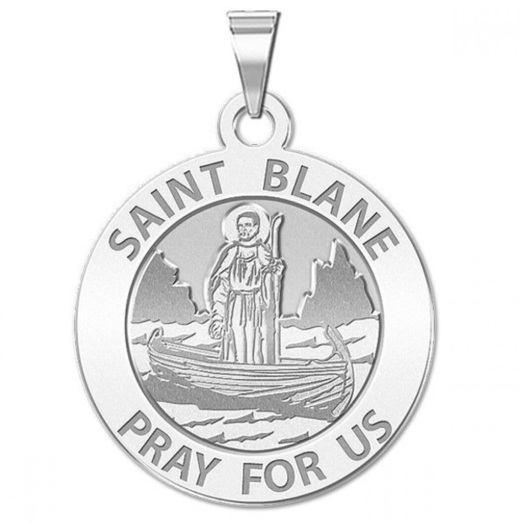 Saint Blane Round Religious Medal - 3/4 inch Size of a Nickel -Sterling ...