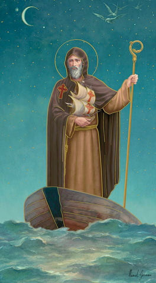 Saint Brendan Paper Catholic Prayer Holy Card with Blank Back, Pack of 100 - Walmart.com