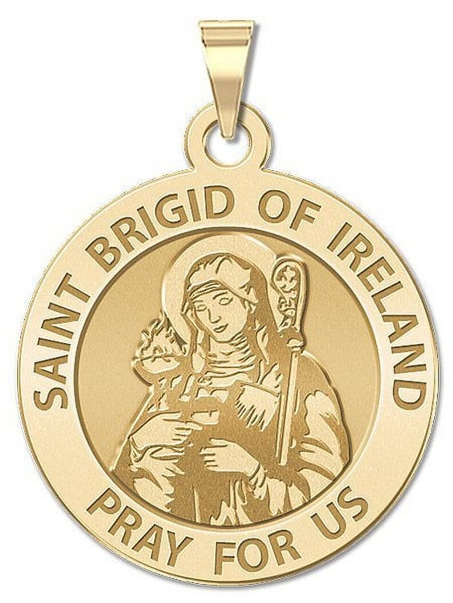 Saint Brigid of Ireland Religious Medal - - 2/3 Inch Size of Dime ...