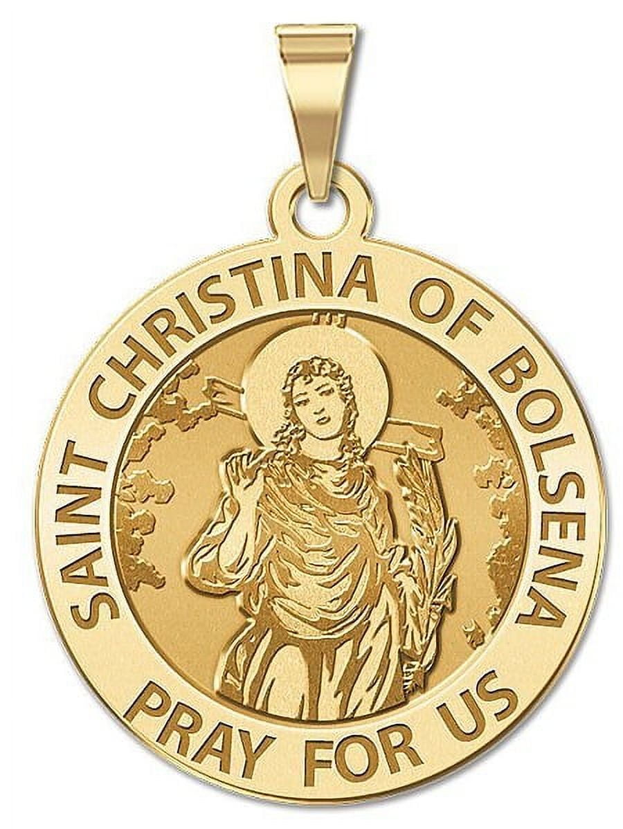 PicturesOnGold.com Saint Christina of Bolsena Round Religious Medal ...