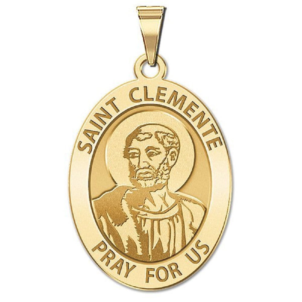 PicturesOnGold.com Saint Clemente Religious Medal - Oval Female Adult ...