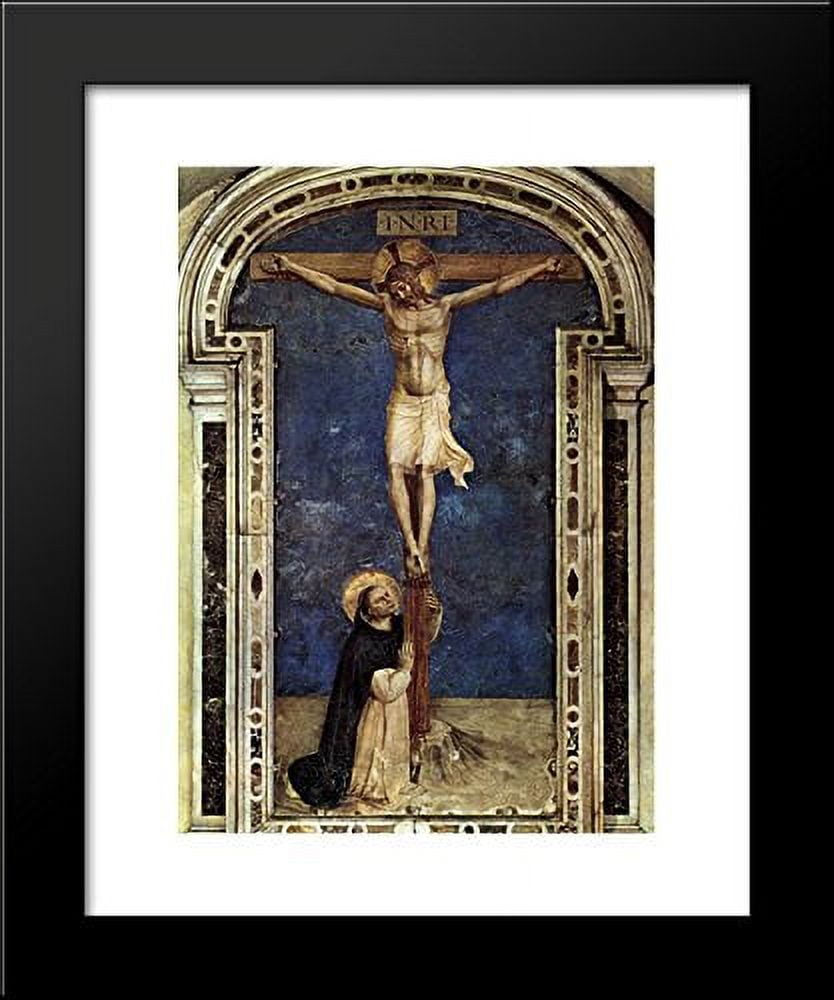 Saint Dominic Adoring the Crucifixion 20x24 Framed Art Print by Fra Angelico - Walmart.com