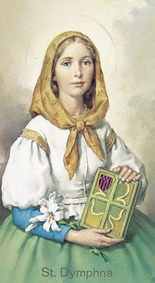 Saint Dymphna Paper Catholic Prayer Holy Card with Blank Back, Pack of 100 - Walmart.com