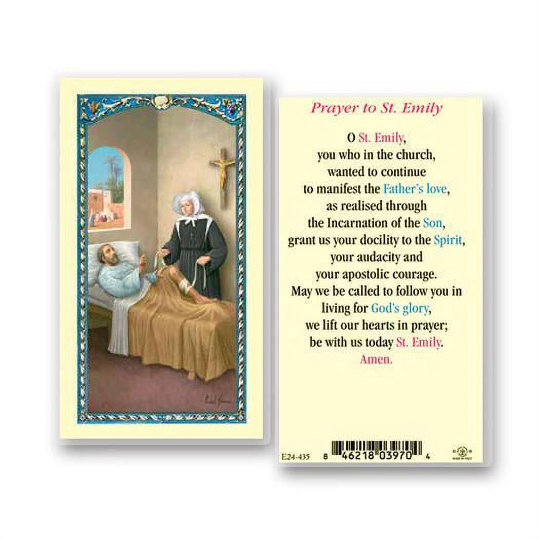 Saint Emily Laminated Catholic Prayer Holy Card with Prayer on Back ...