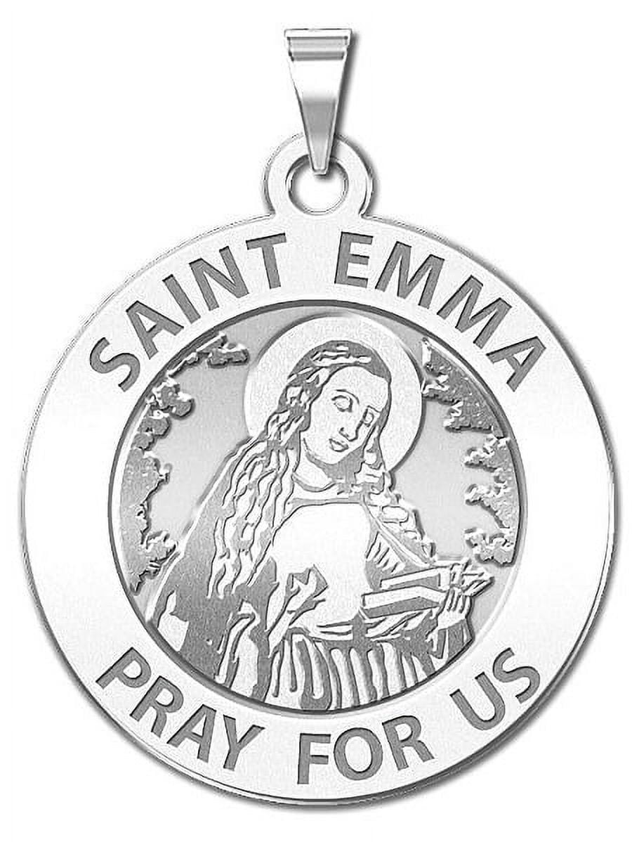 Saint Emma Religious Medal - 3/4 Inch Size of a Nickel - Sterling ...