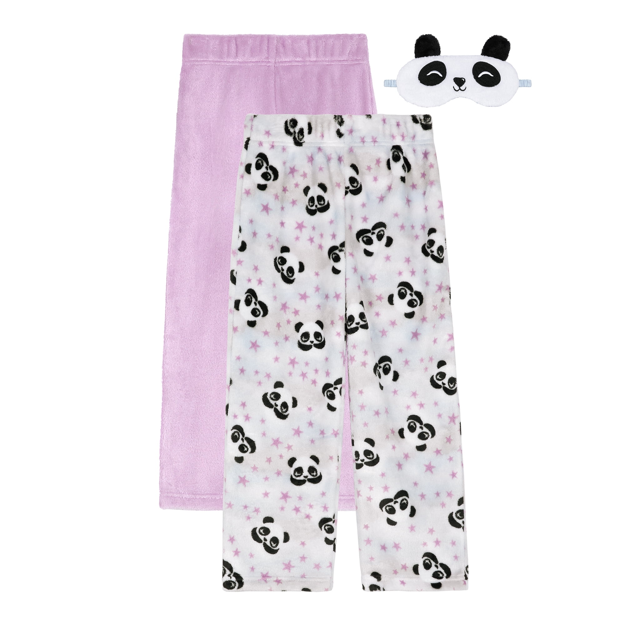 Saint Eve, Kids Girls Fuzzy Pajama Pants Set, 2 Piece, Sleep Mask ...