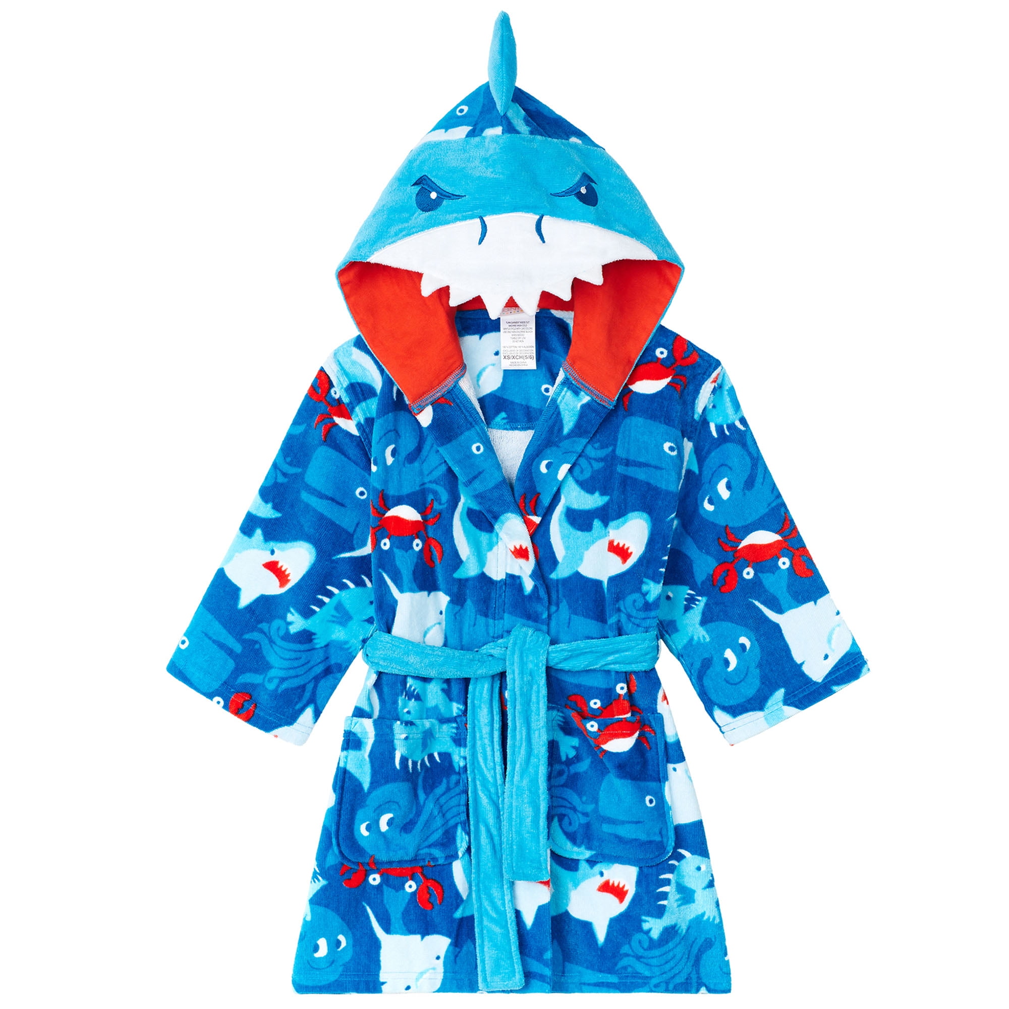 Saint Eve Kids Cotton Bathrobe, Hooded Terry Swim and Beach Cover Up ...