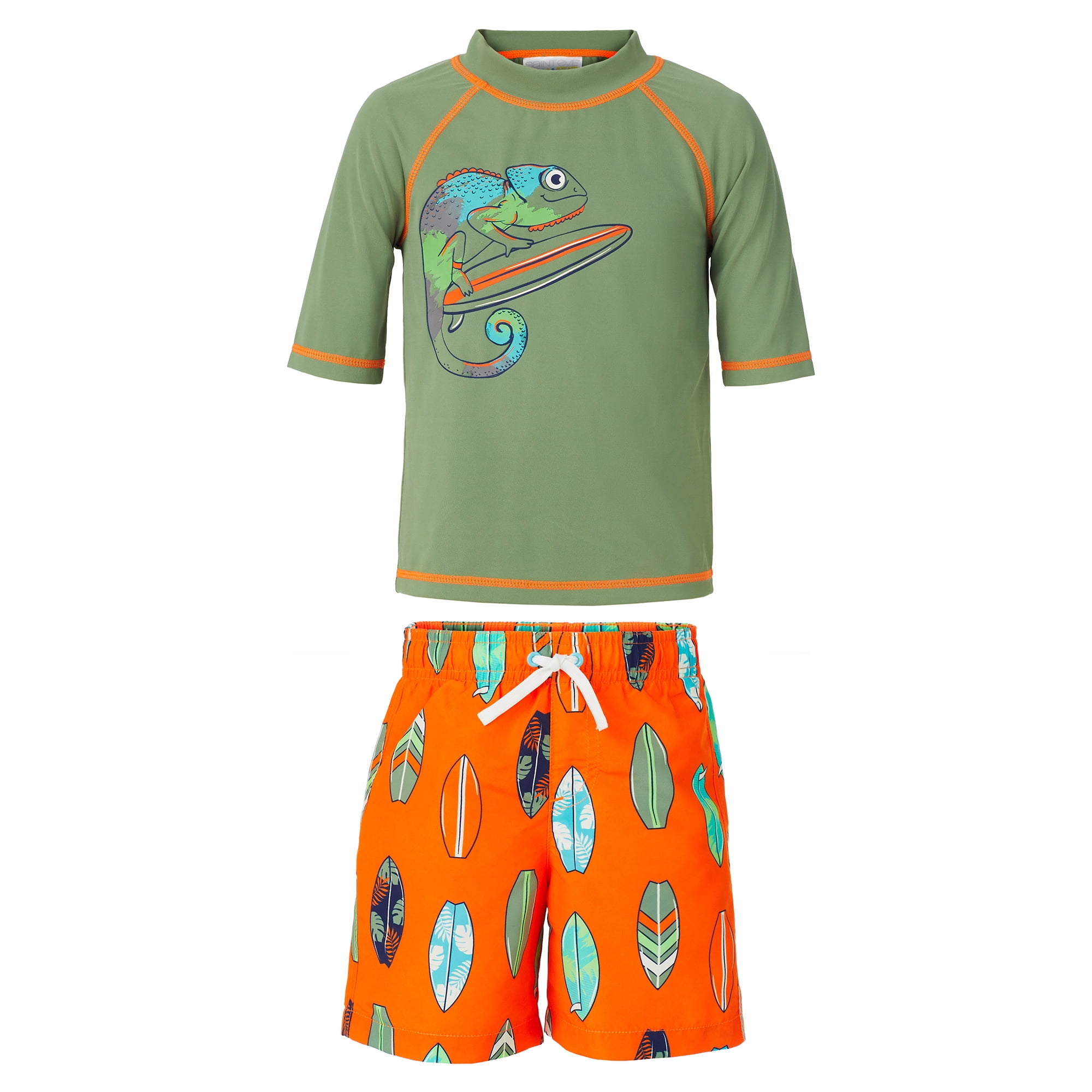 Saint Eve Toddler and Kids Swim Rash Guard, UPF 50 Protection, 2-Piece ...
