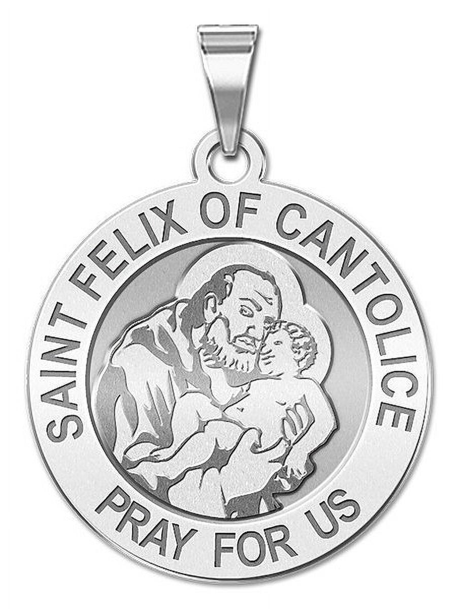 Saint Felix of Cantolice Round Religious Medal - 2/3 Inch Size of Dime ...
